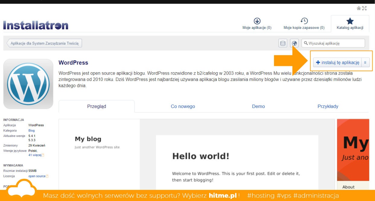 Instalacja Wordpress krok po kroku - HitMe Blog Hosting